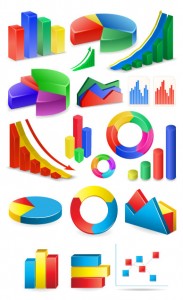 Gráficos estadísticos vectorizados en ai y eps (Illustrator)