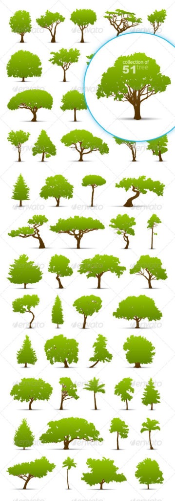 Arboles en vector para descargar gratis - Illustrator y Photoshop