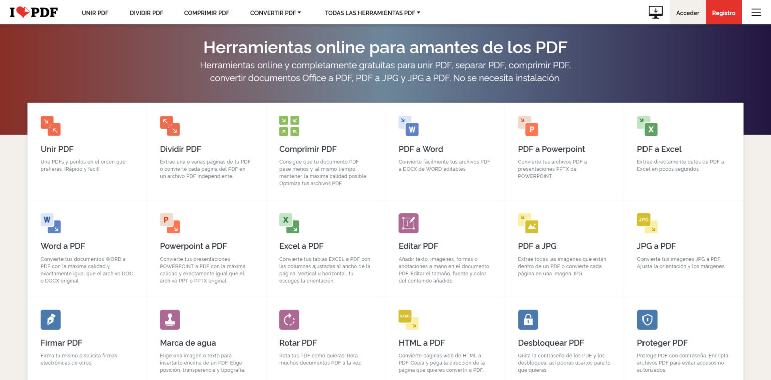 Herramientas online para unir varios PDF en uno