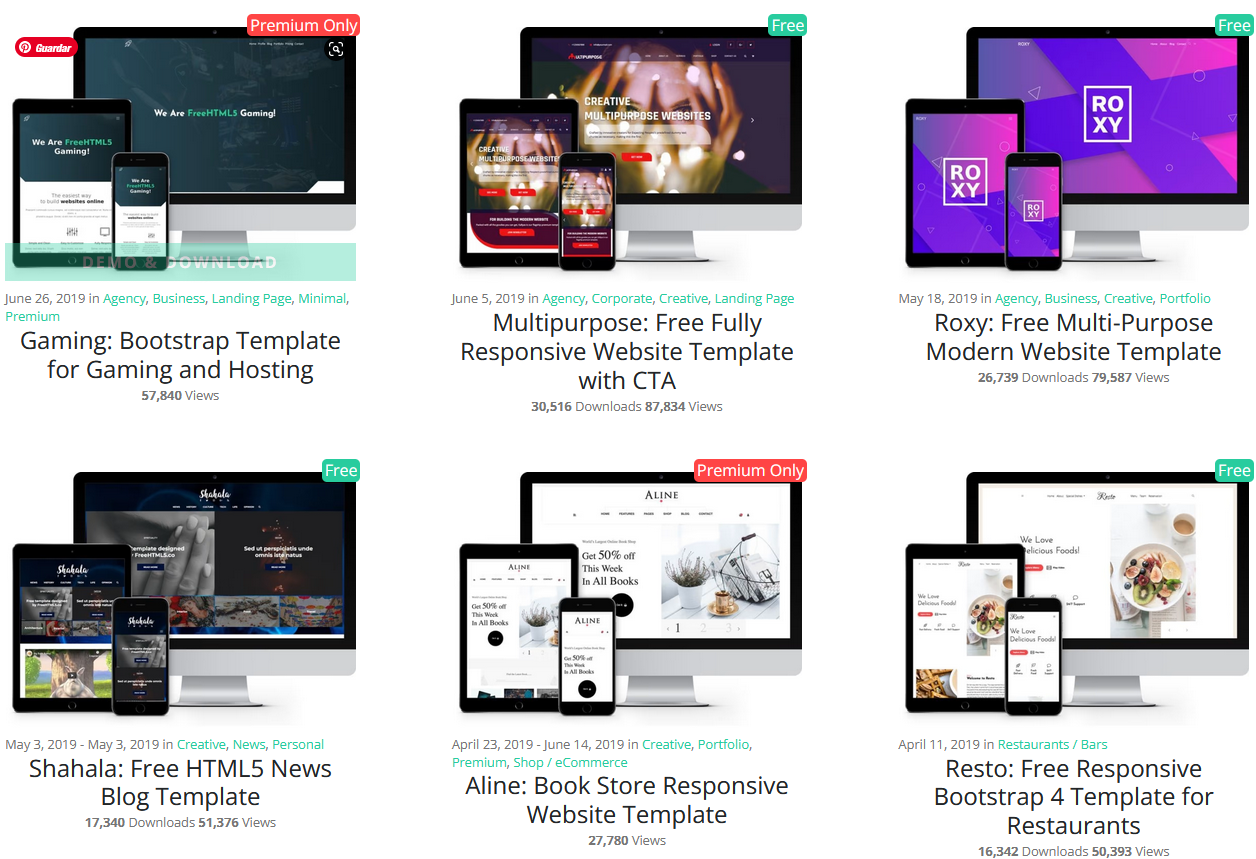 Las Mejores Plantillas HTML para Descargar Gratis